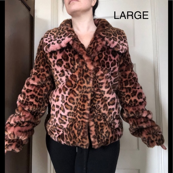 Anthropologie | Jackets & Coats | Rare Pink Leopard Faux Fur | Poshmark
